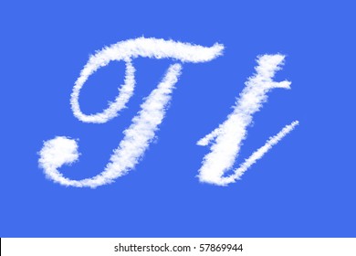 Clouds Shape Letter T Stock Illustration 57869944