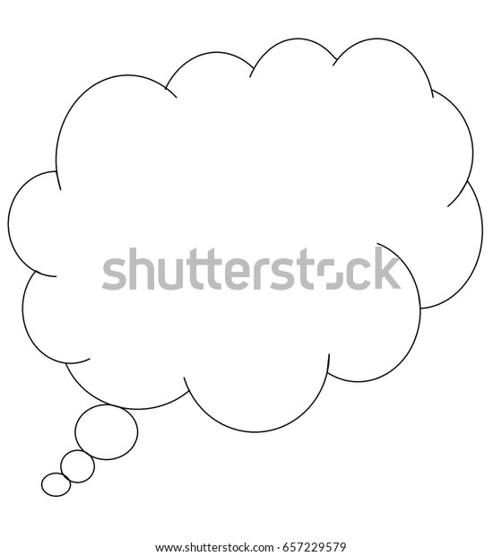 Cloudy Dialogue Box Thinking Box Cloudy Stock Illustration 657229579