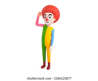Clown Character Saluting 3d Rendering Stock Illustration 2186125877 ...