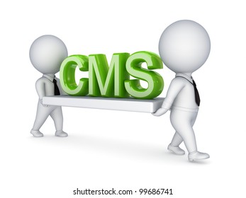 Cms Conceptisolated On White Background3d Rendered Stock Illustration ...