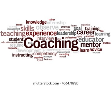Coaching Word Cloud Concept On White Stock Illustration 406478920 ...