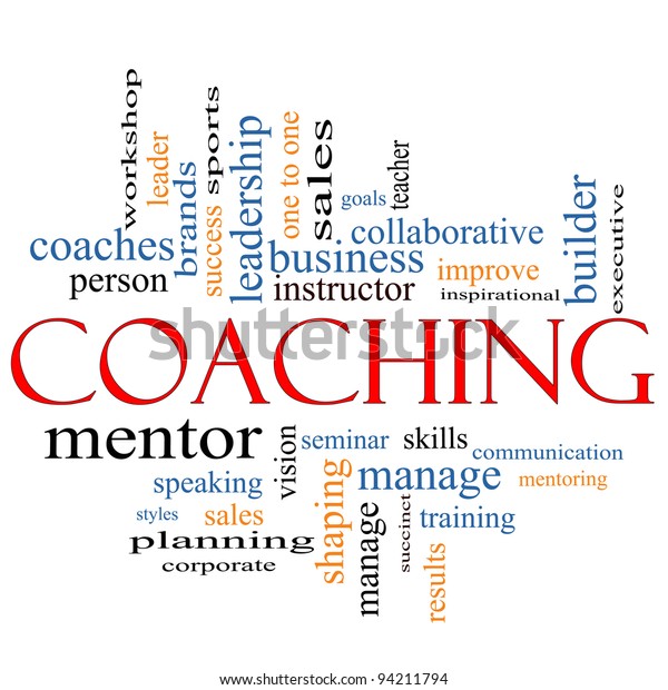 Coaching Word Cloud Concept Terms Such Stock Illustration 94211794
