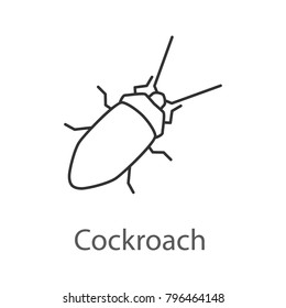 Cockroach Linear Icon Thin Line Illustration: vector de stock (libre de ...