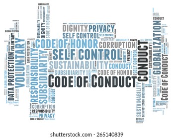Code Conduct Word Cloud Stock Illustration 265140839 | Shutterstock