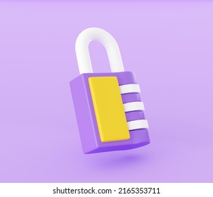 Code Lock 3d Render Cartoon Illustration Stock Illustration 2165353711 ...