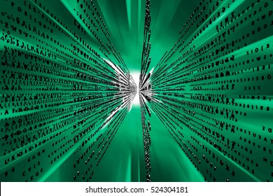 Codes Streaming Virtual Wall 3dillustration Stock Illustration ...