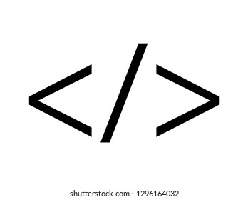 Coding Tag On White Background Stock Illustration 1296164032 | Shutterstock