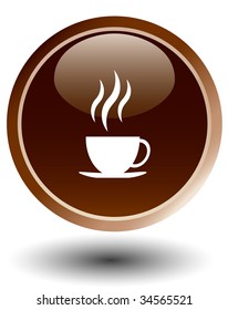 Coffee Button Vector Stock Vector (Royalty Free) 21819313
