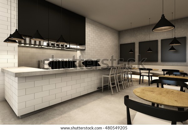 Coffee Shop Cafe 3d Render Stock Illustration 480549205 | Shutterstock