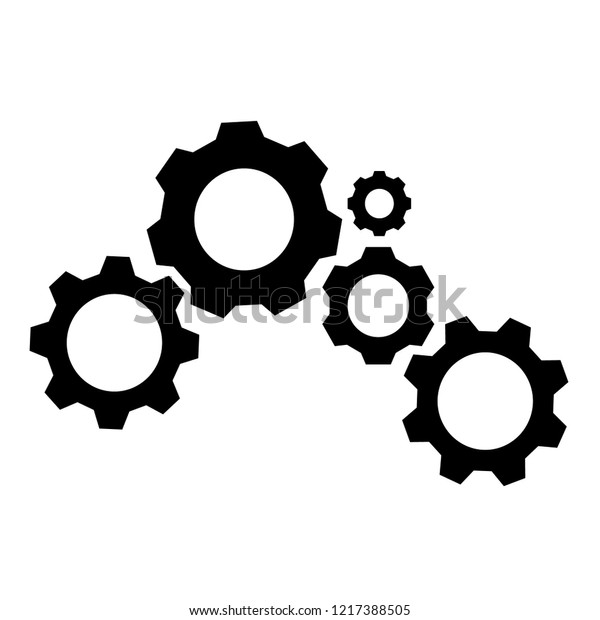Cog White Background: ภาพประกอบสต็อก 1217388505 | Shutterstock