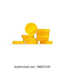 Coins Stack Vector Illustration Stock Vector (Royalty Free) 1204555732