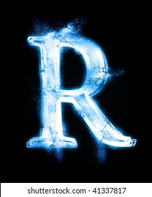 Letter R Blue Fire Flames On Stock Illustration 1496845082 | Shutterstock