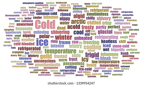 Cold Word Cloud Aligned Isolated On Stock Illustration 1339954247 ...