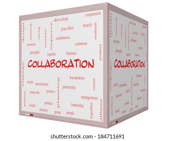 Collaboration Word Cloud Concept On 3d Stock Illustration 184711691 ...