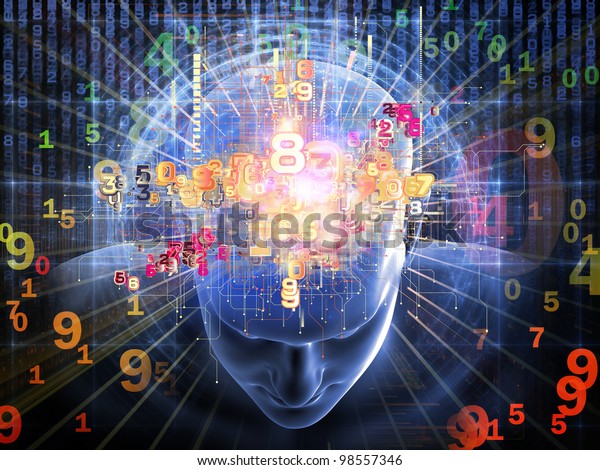 Collage Human Head Digits Various Abstract Stock Illustration 98557346 ...