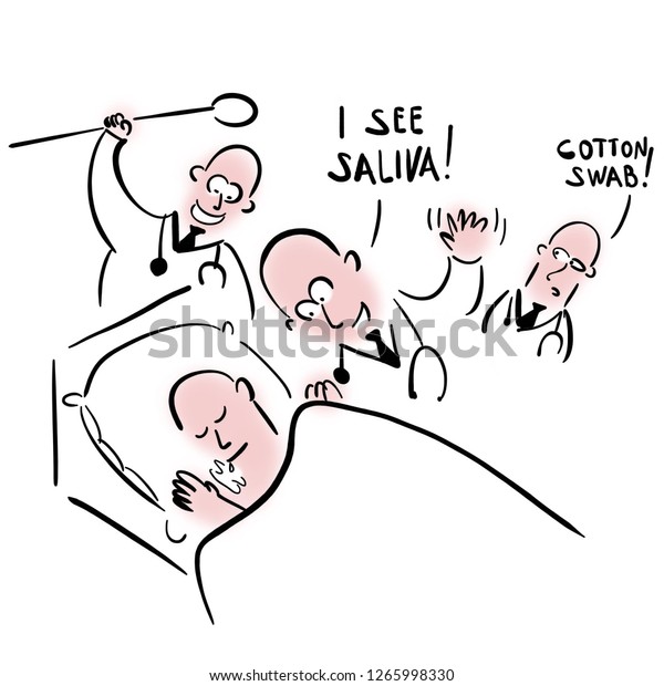 Collecting Saliva Analysis Stock Illustration 1265998330 | Shutterstock