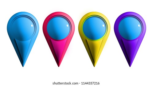 Collection Creative Map Tags 3d Illustration Stock Illustration ...
