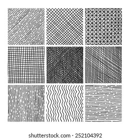 Collection Ink Hand Drawn Hatch Texture Stock Illustration 252104392 ...