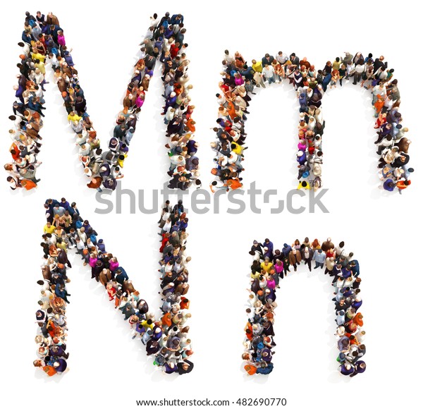 Collection Large Group People Forming Letter Stock Illustration 482690770 Collection Large Group People Forming Letter Stock Illustration 482690770