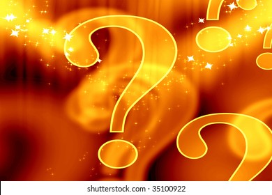 Collection Question Marks On Orange Background Stock Illustration ...