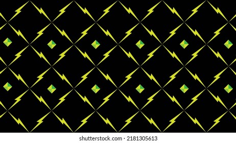 Collection Seamless Patterns Lightning Pattern Green Stock Illustration ...