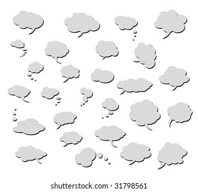 Collection Various Comic Clouds Set 3 Stock Illustration 31798561 ...