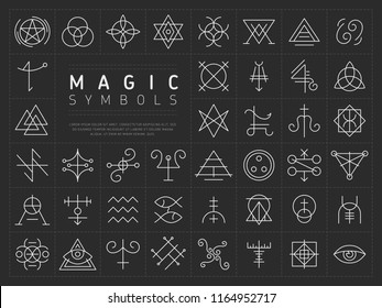 Collection Various Simple Linear White Symbols Stock Illustration ...