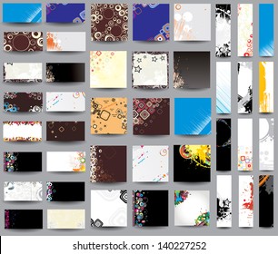 Collection Vector Headers On Different Topics Stock Illustration ...