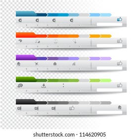 Web Design Menu Navigation Bar Website Stock Vector (Royalty Free ...