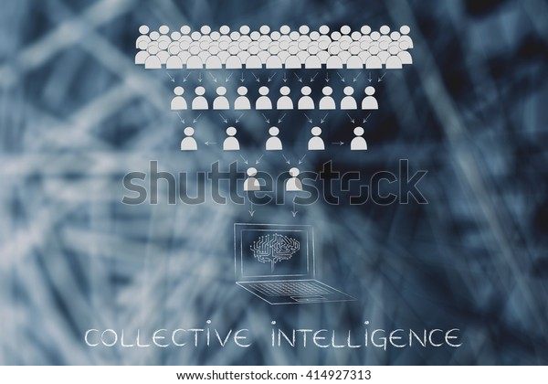 Collective Intelligence Crowd People Sharing Knowledge Stock ...