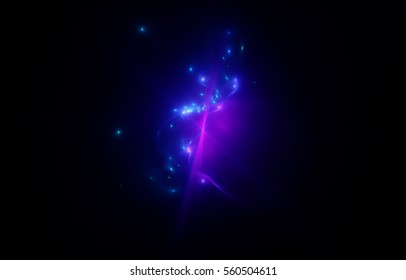 Collision Elementary Particles Interaction Physical Particles Stock ...