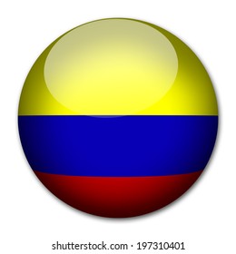 Colombia Flag Button Stock Illustration 197310401 | Shutterstock