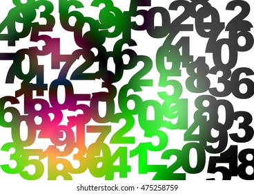 Color Gradient Numbers Texture Background Stock Illustration 475258759 ...