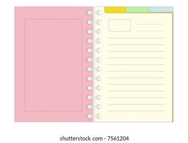 Color Notepad Ring Binder Stock Illustration 7561204 | Shutterstock
