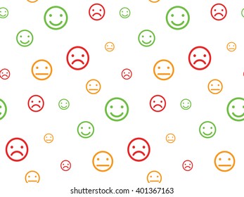 Color Smiley Faces Seamless Pattern Illustration Stock Illustration ...