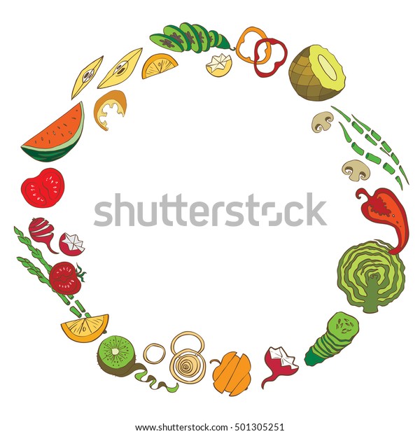 Color Vegetables Circle Icon Vegan Food Stock Illustration 501305251 ... Color Vegetables Circle Icon Vegan Food Stock Illustration 501305251 ...
