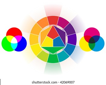 Color Wheel Set Raster Version Stock Illustration 42069007 | Shutterstock