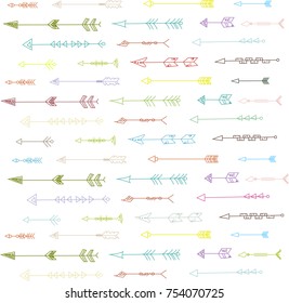 Cute Vintage Background Arrows Pastel Colors: เวกเตอร์สต็อก (ปลอดค่า ...