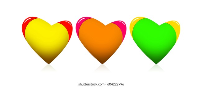 Vector Set Symbols Form Hearts Various: เวกเตอร์สต็อก (ปลอดค่าลิขสิทธิ์ ...
