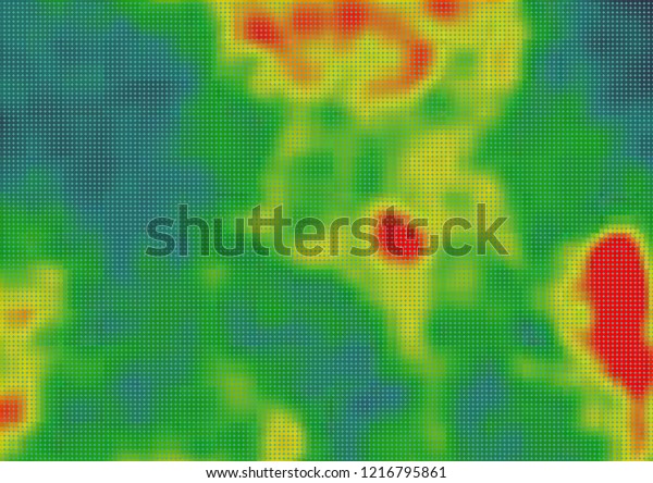 Colored Heat Map Temperature Stock Illustration 1216795861