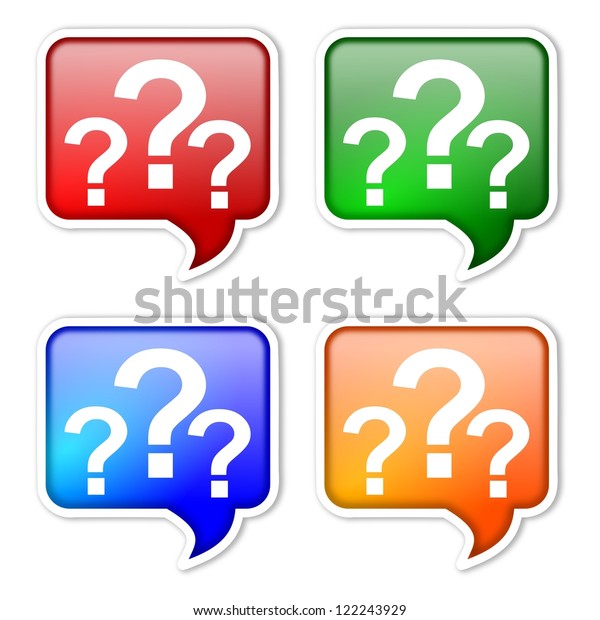 Colored Labels Question Marks Illustration Stock Illustration 122243929 ...