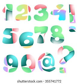 Colourful Cartoon Numbers Children Count 1 스톡 벡터(로열티 프리) 1603504201 ...