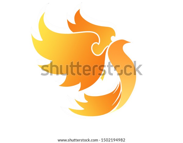 Colored Phoenix Simple Art Draw Tattoo Stock Illustration 1502194982 ...
