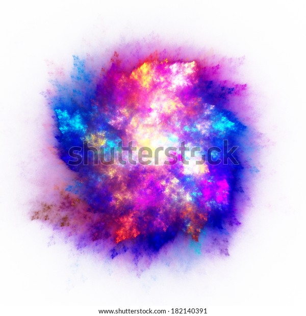 Colored Purple Dust Explosion Isolated On Stock Illustration 182140391 ...