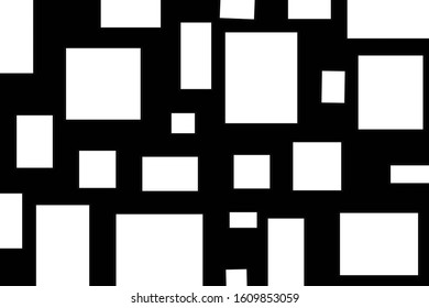 Colored Square Drawing White On Black Stock Illustration 1609853059 ...