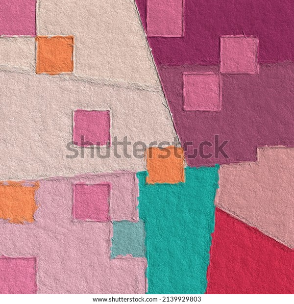 Colored Square Pattern Background Picture Creative Stock Illustration ...