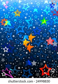 Stars Seamless Pattern Vector Illustration Stock Vector (Royalty Free ...
