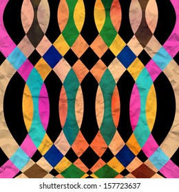 Colorful Abstract Pattern Different Recurring Waves Stock Illustration ...