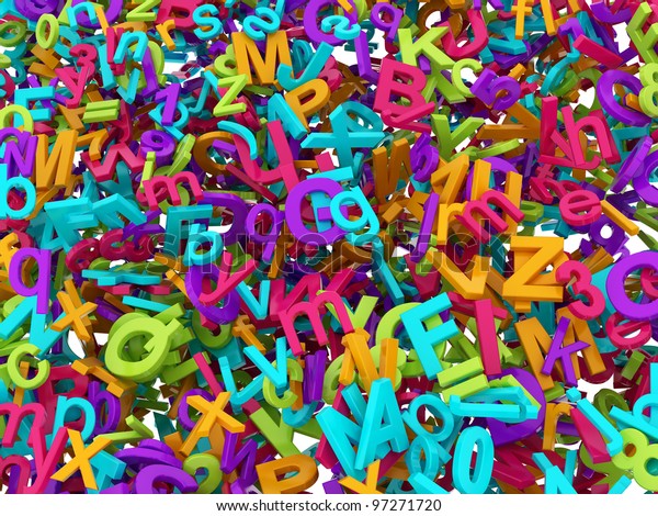 Colorful Block Letters Stock Illustration 97271720 | Shutterstock