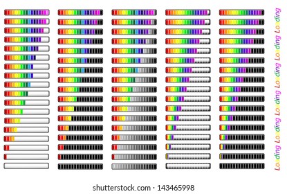 Colorful Different Loader Progress Bar Vector Stock Vector (Royalty ...